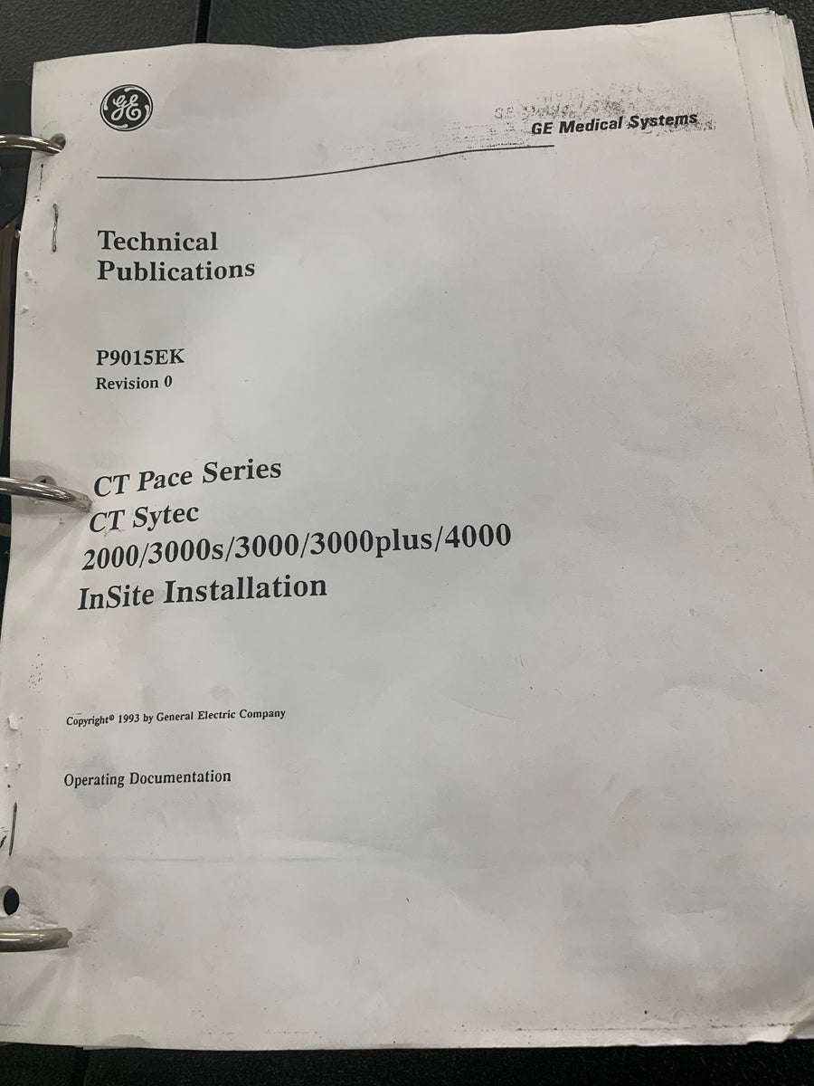 GE CT INSITE INSTALLATION GUIDE, P9015EK – Puma Export, Inc.