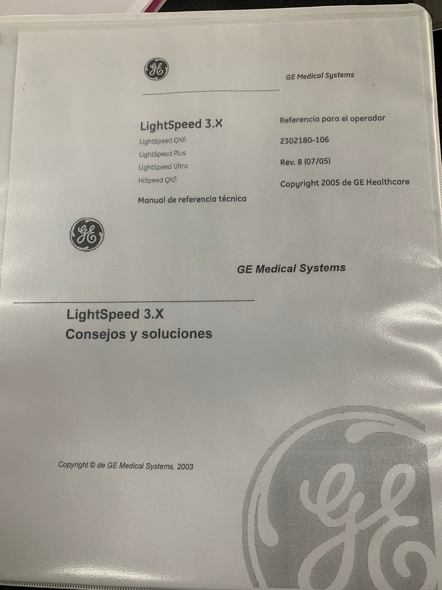 GE LIGHTSPEED AND HISPEED REFERENCE MANUAL – Puma Export, Inc.