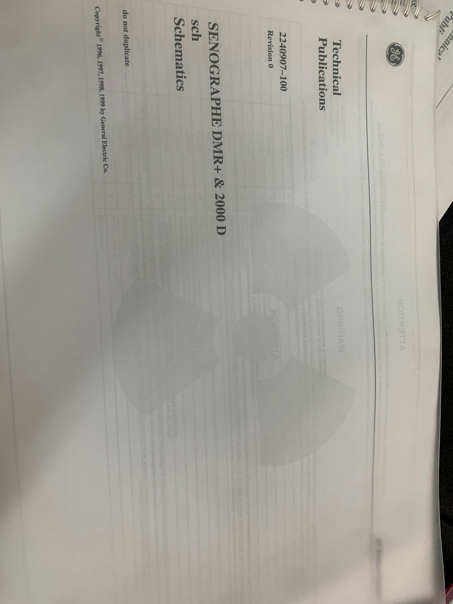 GE SENOGRAPHE DMR+ & 2000D SCHEMATICS – Puma Export, Inc.