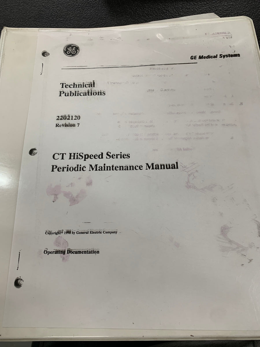 GE HISPEED CT PERIODIC MAINTENANCE MANUAL – Puma Export, Inc.