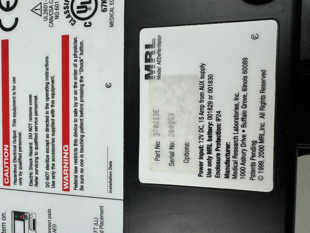Medtronic Lifepak MRL AED Defibrillator – Puma Export, Inc.