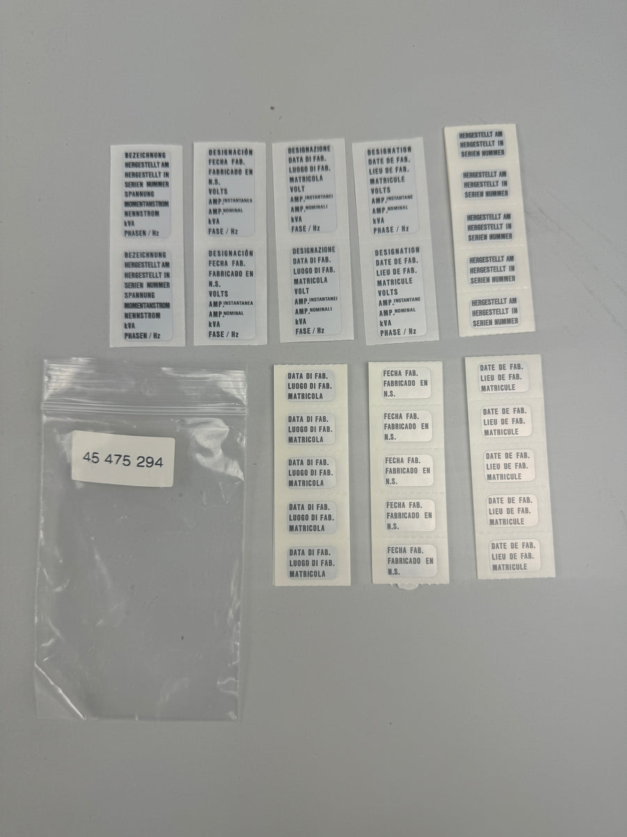 DMR STICKERS P/N 45475294 – Puma Export, Inc.