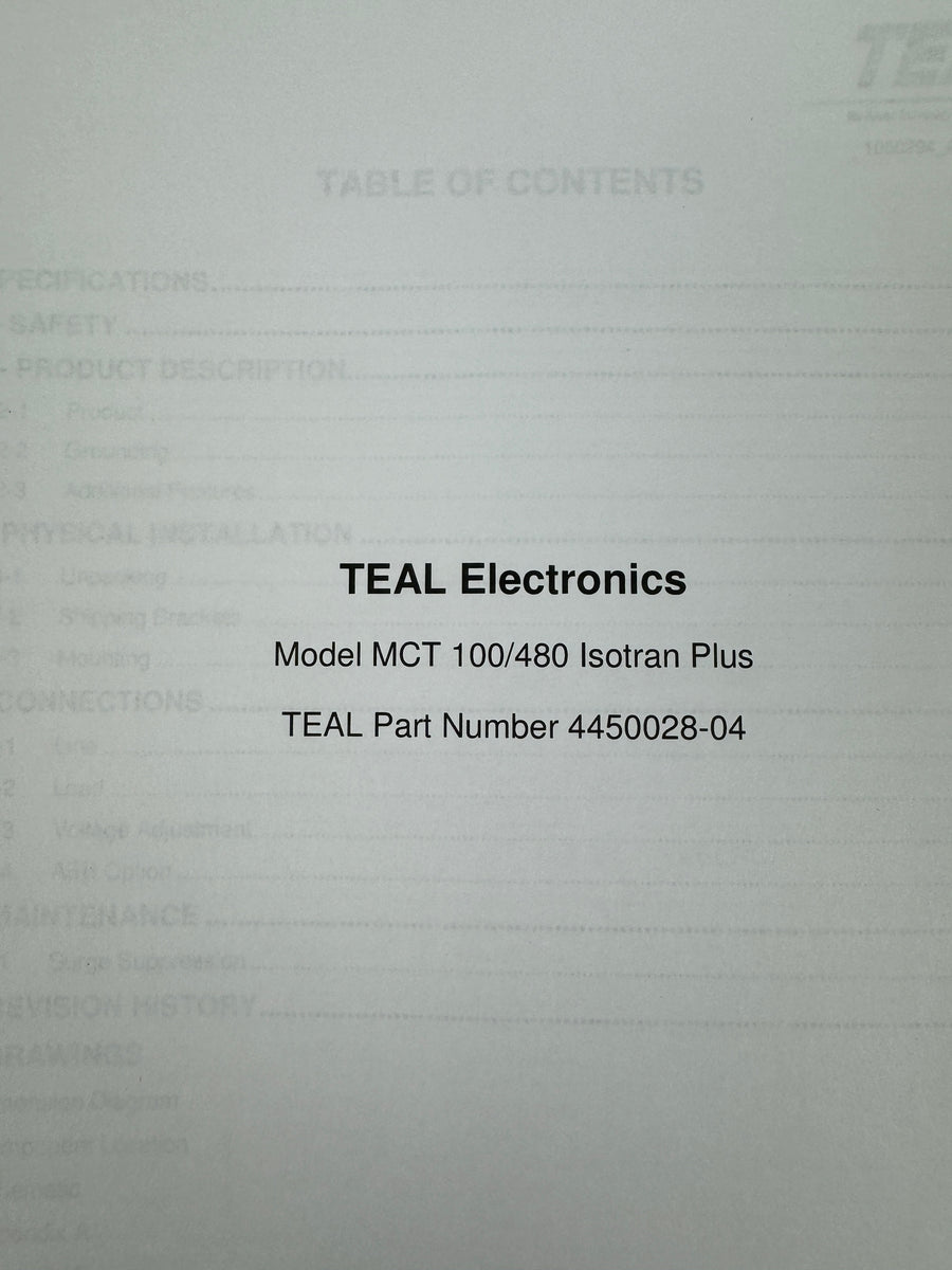 TEAL ELECTRONICS – Puma Export, Inc.