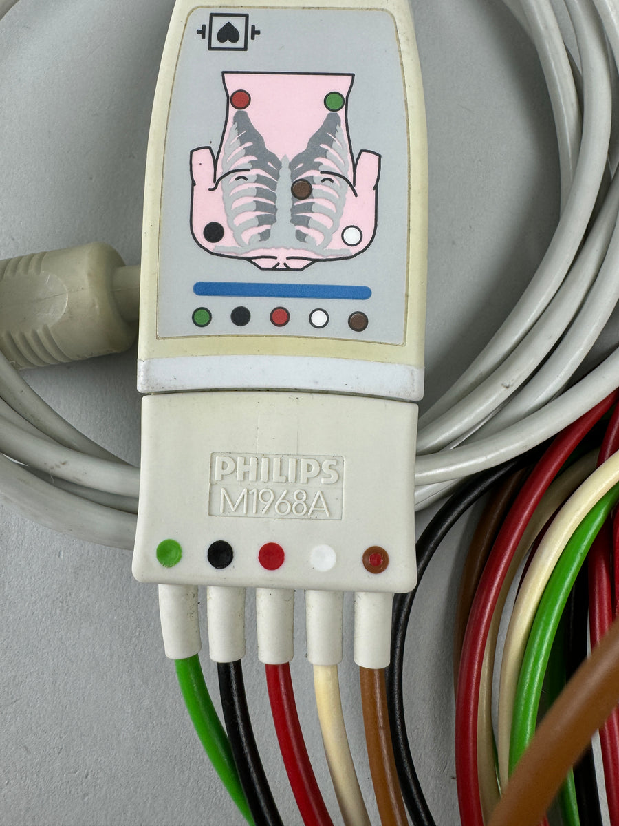 Philips M1668A ECG TRUNK CABLE with 5-Lead GRABBER CABLE – Puma Export ...