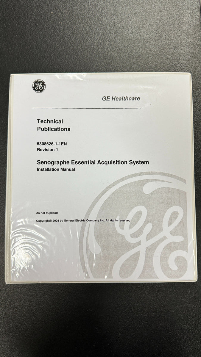 GE SENOGRAPHE ESSENTIAL ACQUISITION SYSTEM(INSTALLATION MANUAL) # 5308 ...