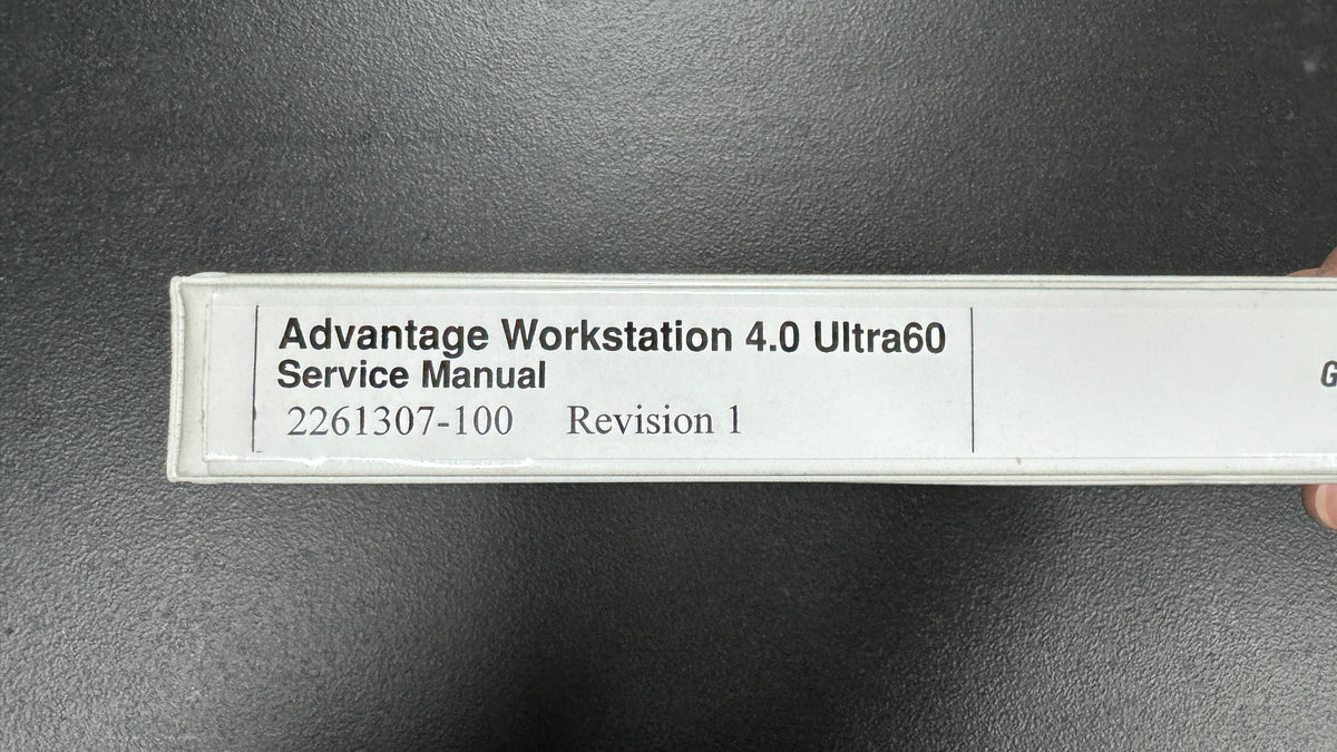 ADVANTAGE WORKSTATION 4.0 ULTRA 60 SERVICE MANUAL # 2261307-100 – Puma ...