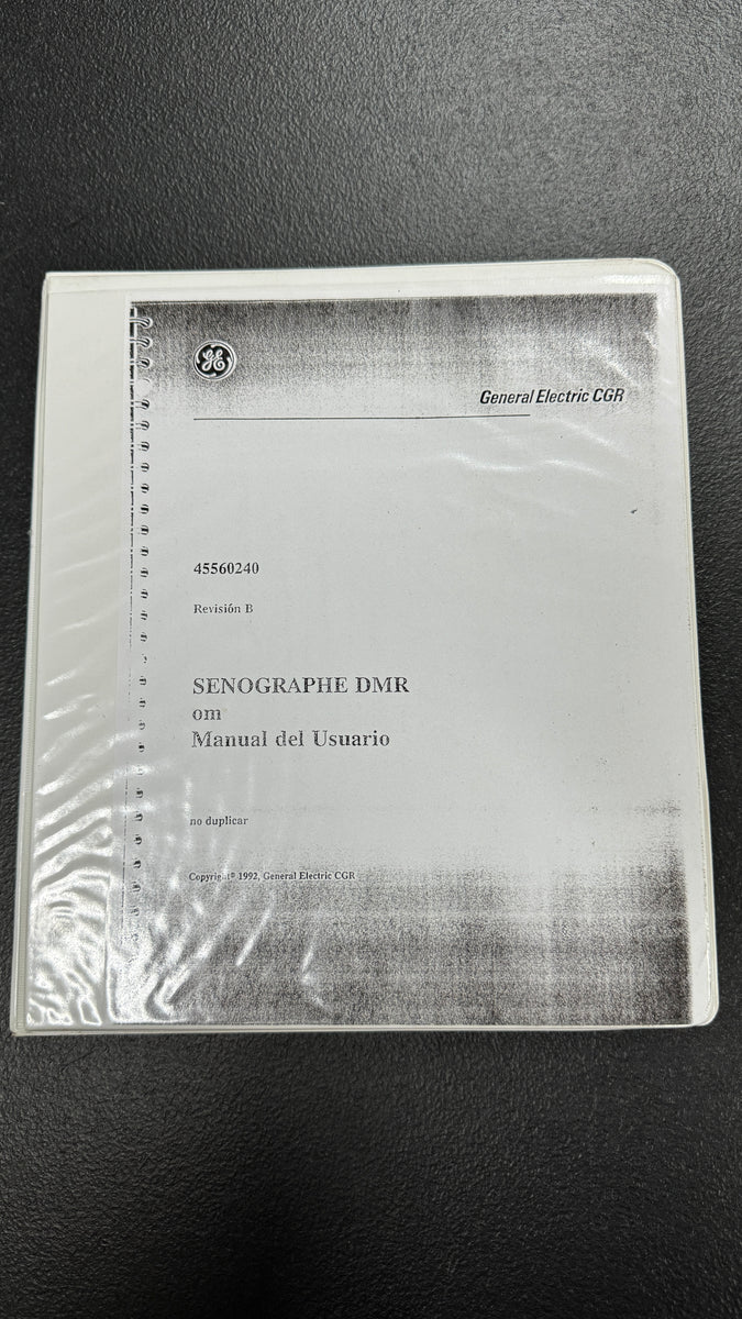GE SENOGRAPHE DMR MANUAL DE USUARIO # 45560240 – Puma Export, Inc.