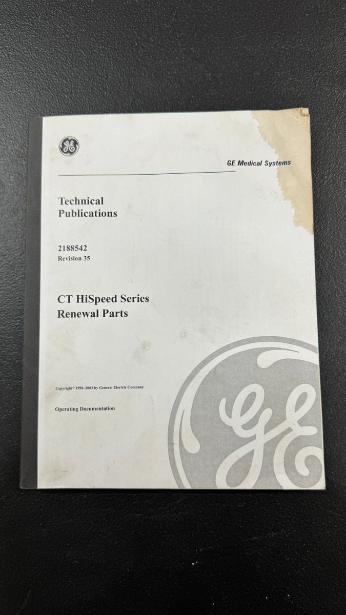 GE CT HISPEED SERIES RENEWAL PARTS GUIDE 2188542 – Puma Export, Inc.