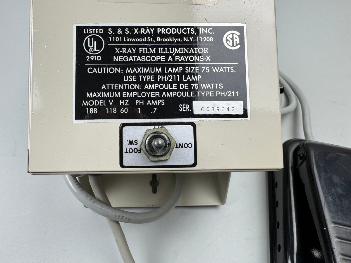 S & S X-RAY FILM ILLUMINATOR MODEL 188 – Puma Export, Inc.