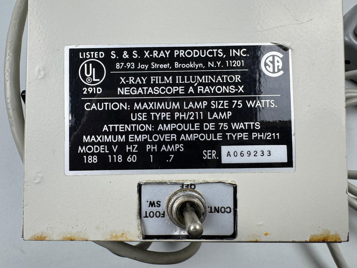 X-RAY FILM ILLUMINATOR NEGATASCOPE A RAYONS-X MODEL 188 – Puma Export, Inc.
