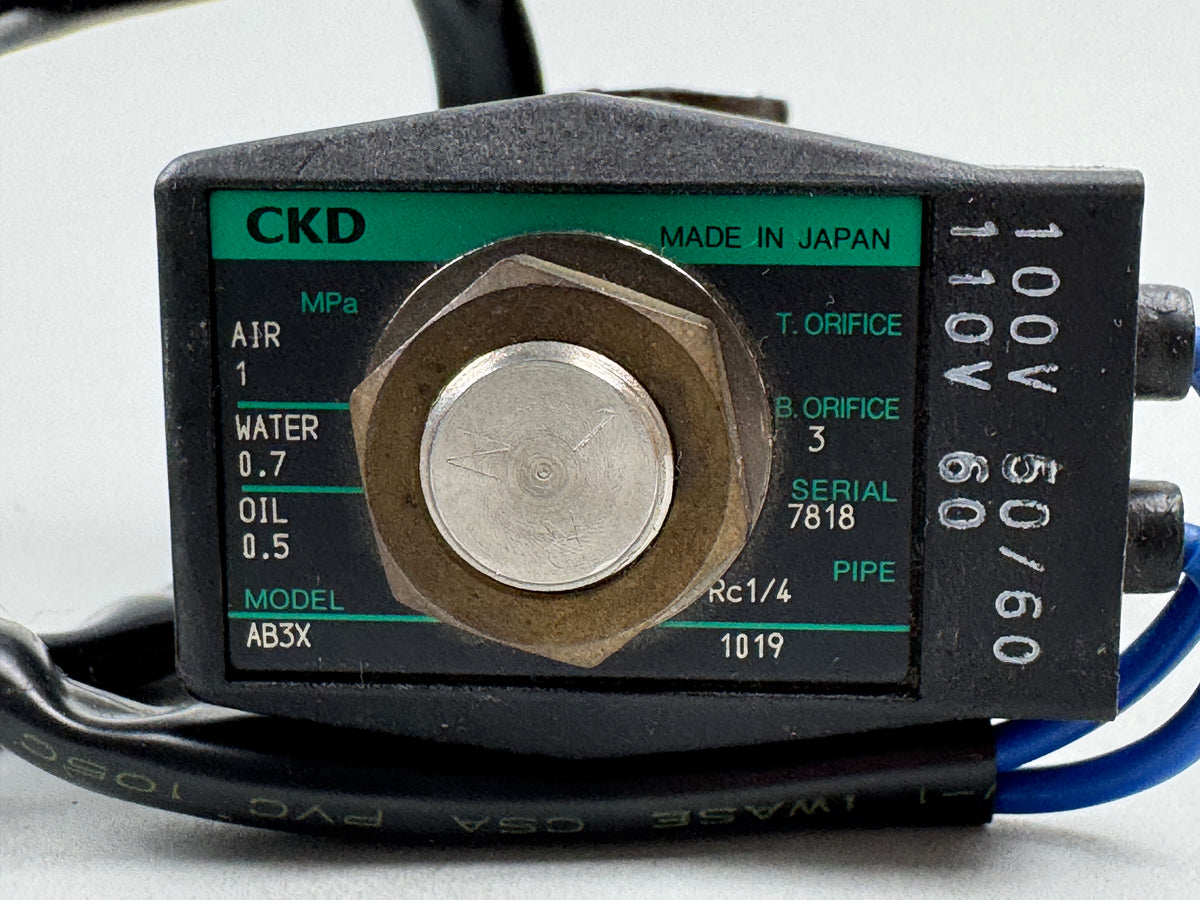 CDK SOLENOID VALVE MODEL AB3X 1019 W/ KEIHIN FLOWTECH CONSTANT FLOW VA ...